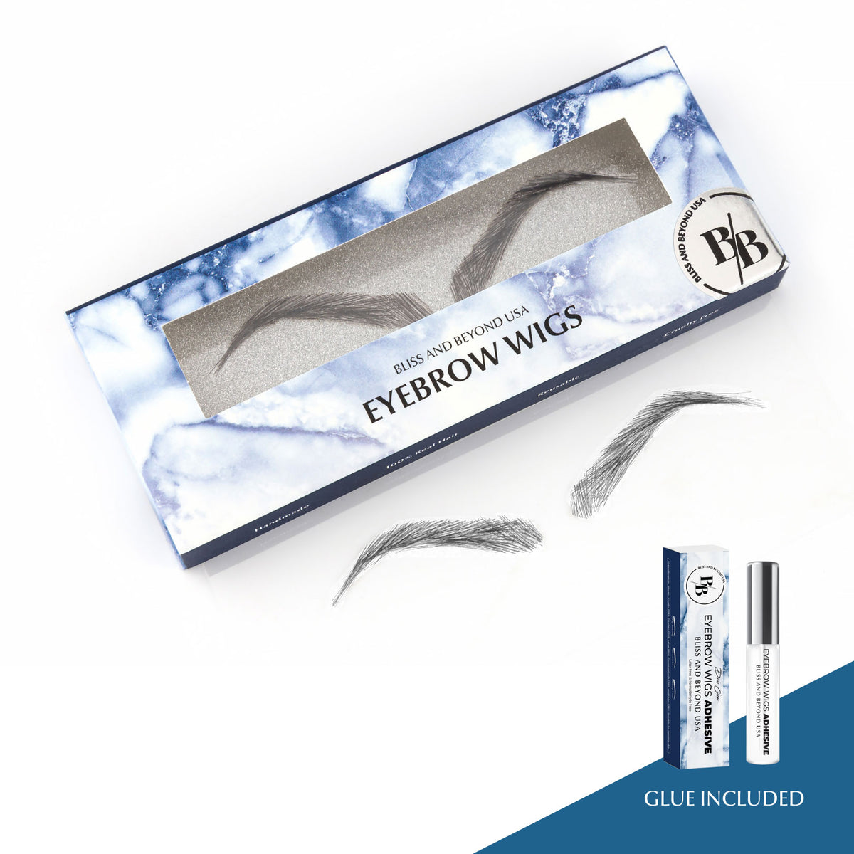 Eyebrow Wigs Human Hair 100% False Eyebrows hollywood-00-Gray – Bliss ...